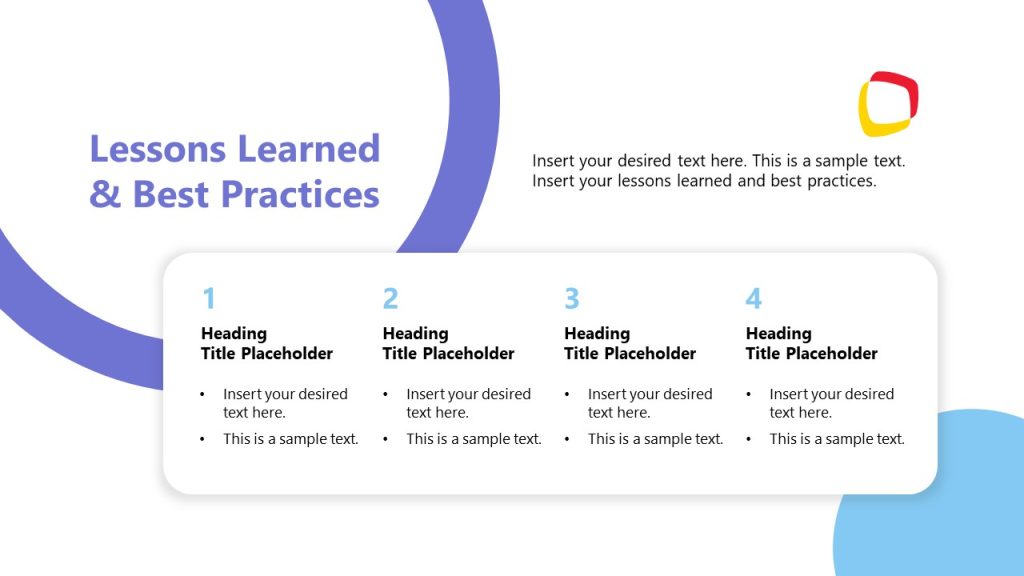 Lessons Learned & Best Practices Slide - Communication Strategy Template - SlideModel