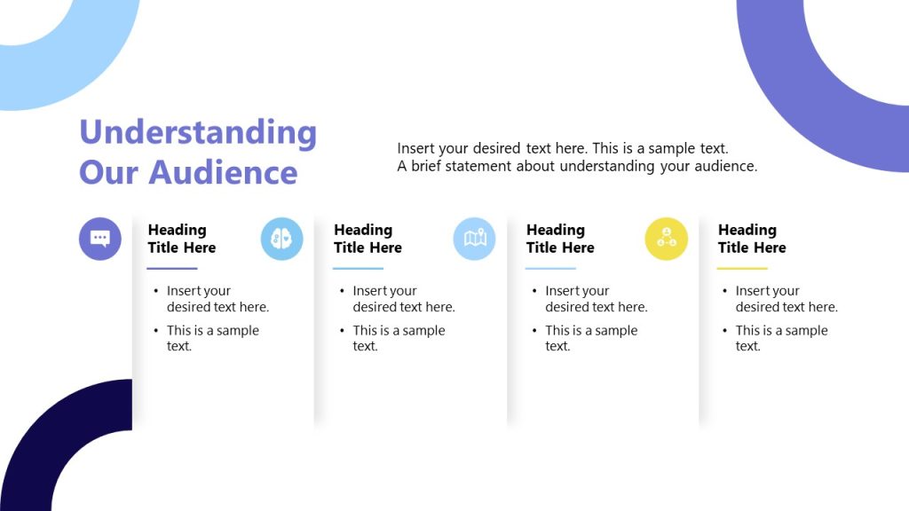 Understanding Our Audience Slide with Icons - SlideModel