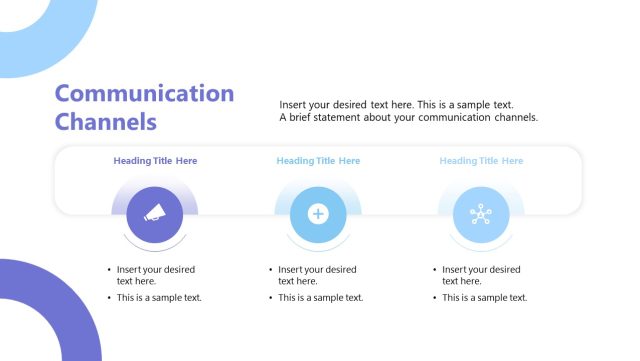 Communication Channels Slide with Infographics - SlideModel