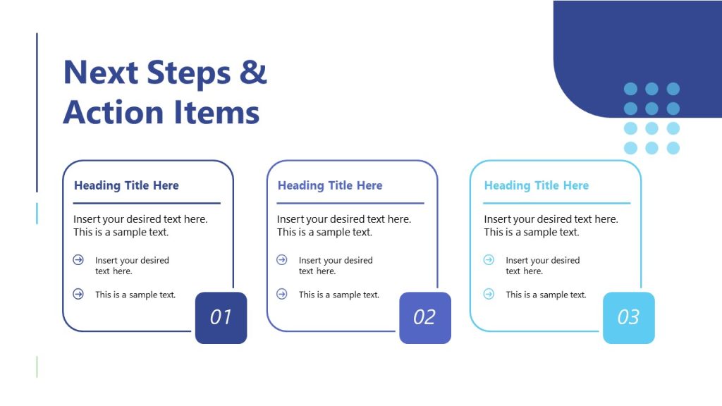 Next Steps & Action Items PPT Slide - SlideModel