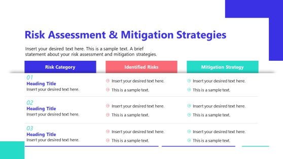 Risk Assessment & Mitigation Strategies PPT Slide - SlideModel
