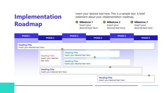 Implementation Roadmap PowerPoint Template Slide - SlideModel