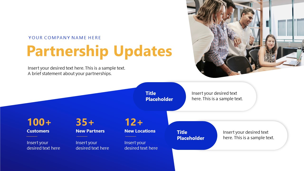 Partnership Updates Slide - Investor Report Presentation - SlideModel