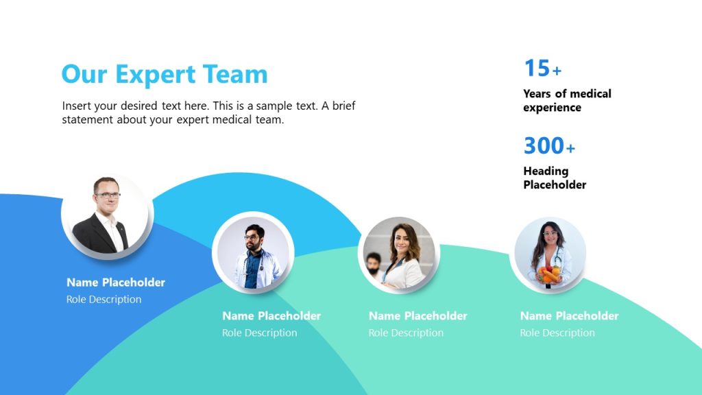 Our Expert Team Slide - Clinical Trial Investment PowerPoint - SlideModel