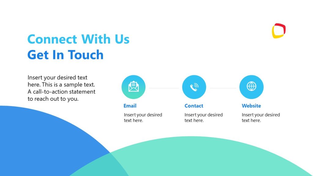 Connect with Us Slide with Contact Details - SlideModel