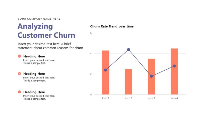 Analyzing Customer Churn Slide - Customer Retention PPT Template ...