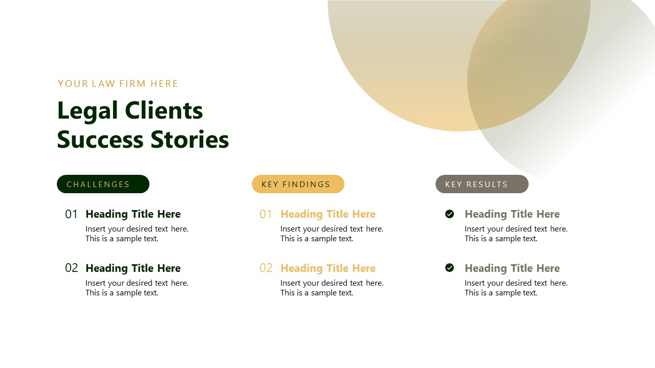 Legal Clients & Success Stories PowerPoint Presentation - SlideModel
