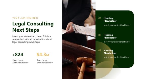 Legal Consulting Next Steps Template Slide - SlideModel