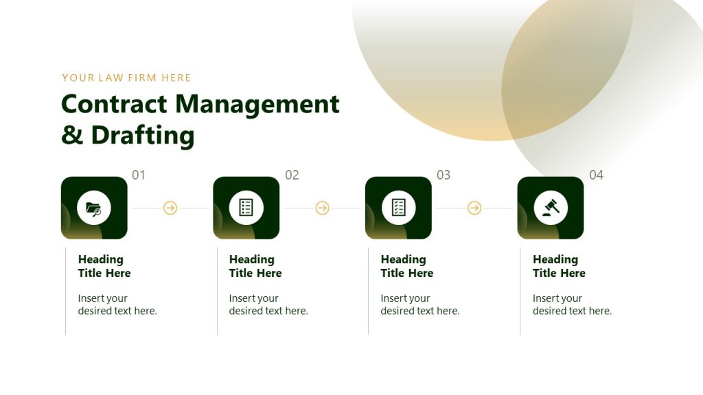 Contract Management & Drafting PPT Slide - SlideModel
