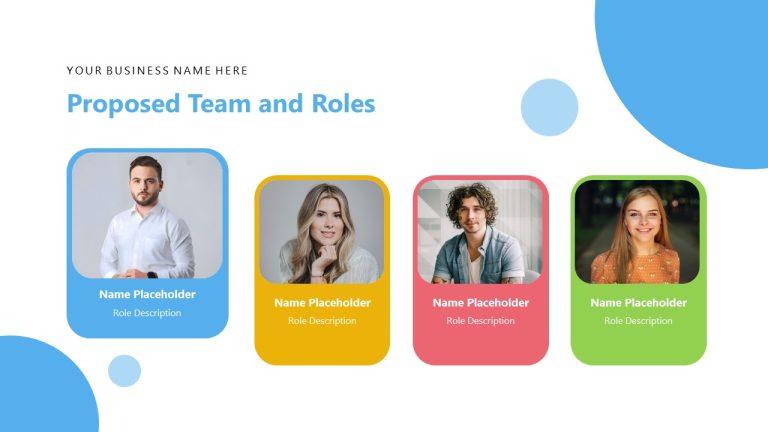 Proposed Team & Roles Slide with Images - SlideModel