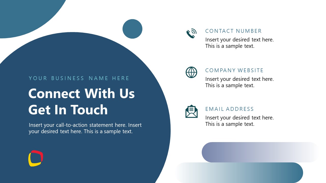 Get in Touch PPT Slide - Company Timeline Template - SlideModel