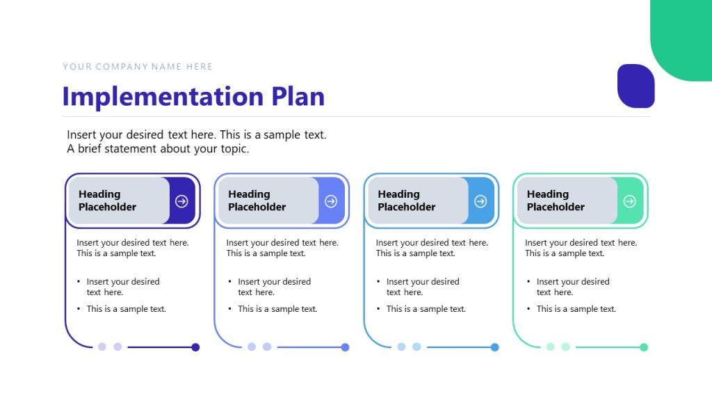 Implementation Plan Slide with Four Columns - SlideModel