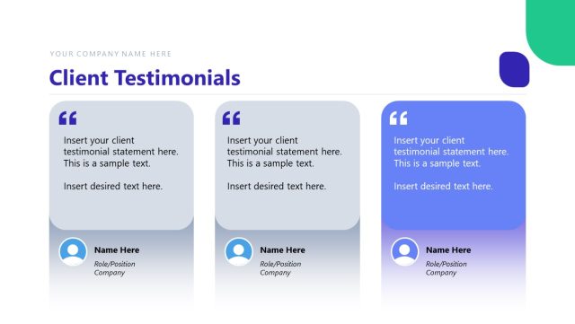 Editable Client Testimonials Presentation Slide - SlideModel