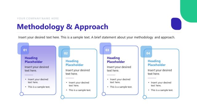 Methodology & Approach Slide with Rectangular Sections - SlideModel