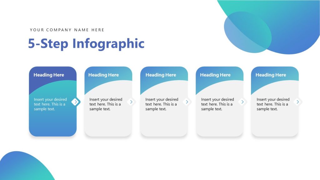Editable 5-Step Infographic Slide Template - SlideModel