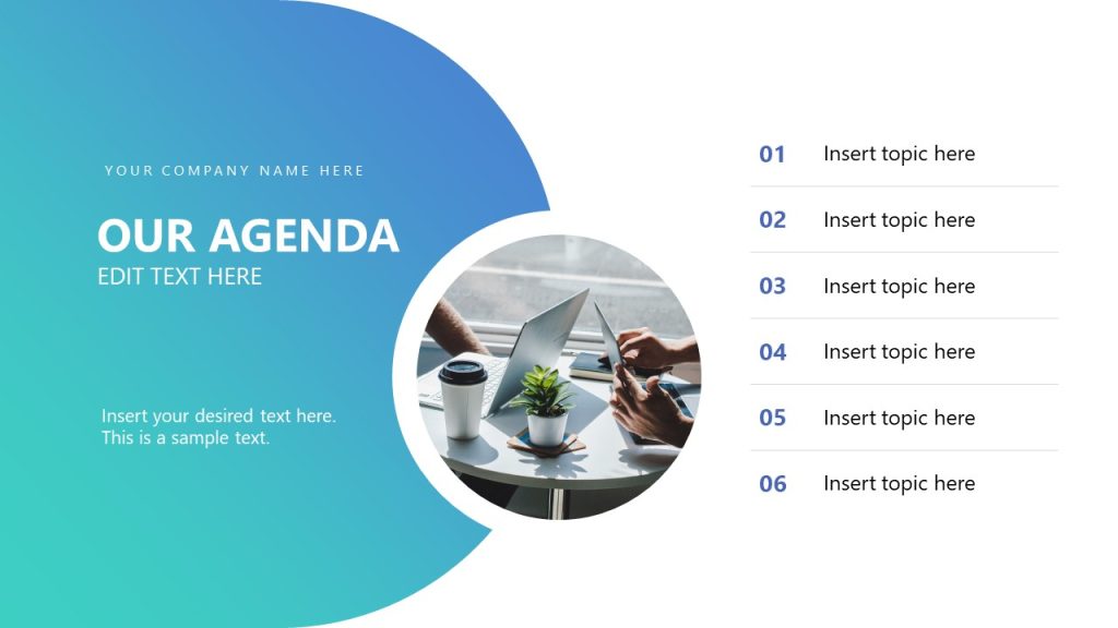 Our Agenda Slide - Business Presentation PPT Slide Template - SlideModel