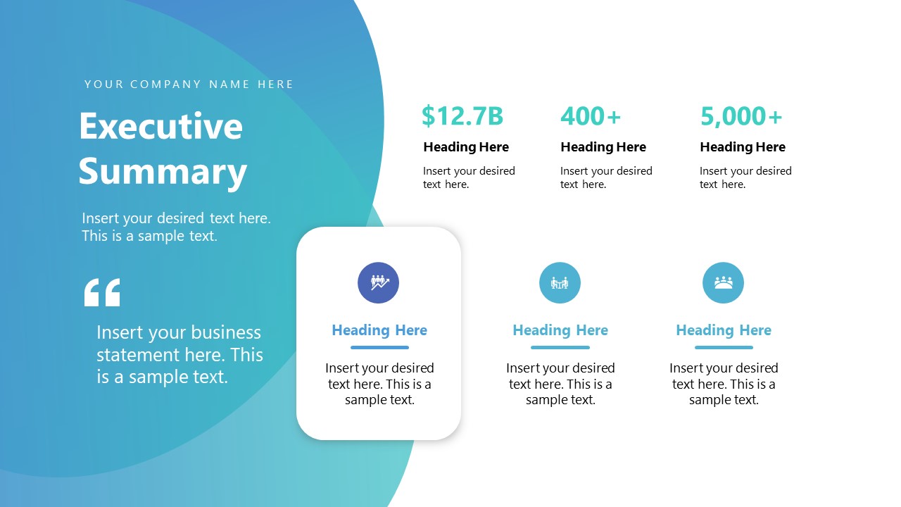 Executive Summary Slide for Business Presentation - SlideModel