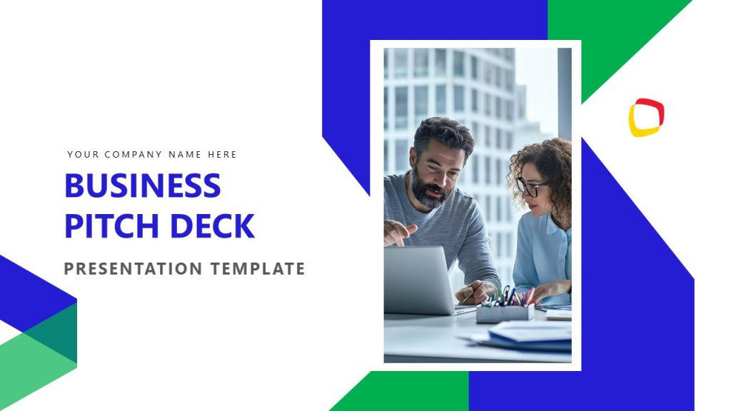 Attractive Cover Slide with Business Logo - SlideModel