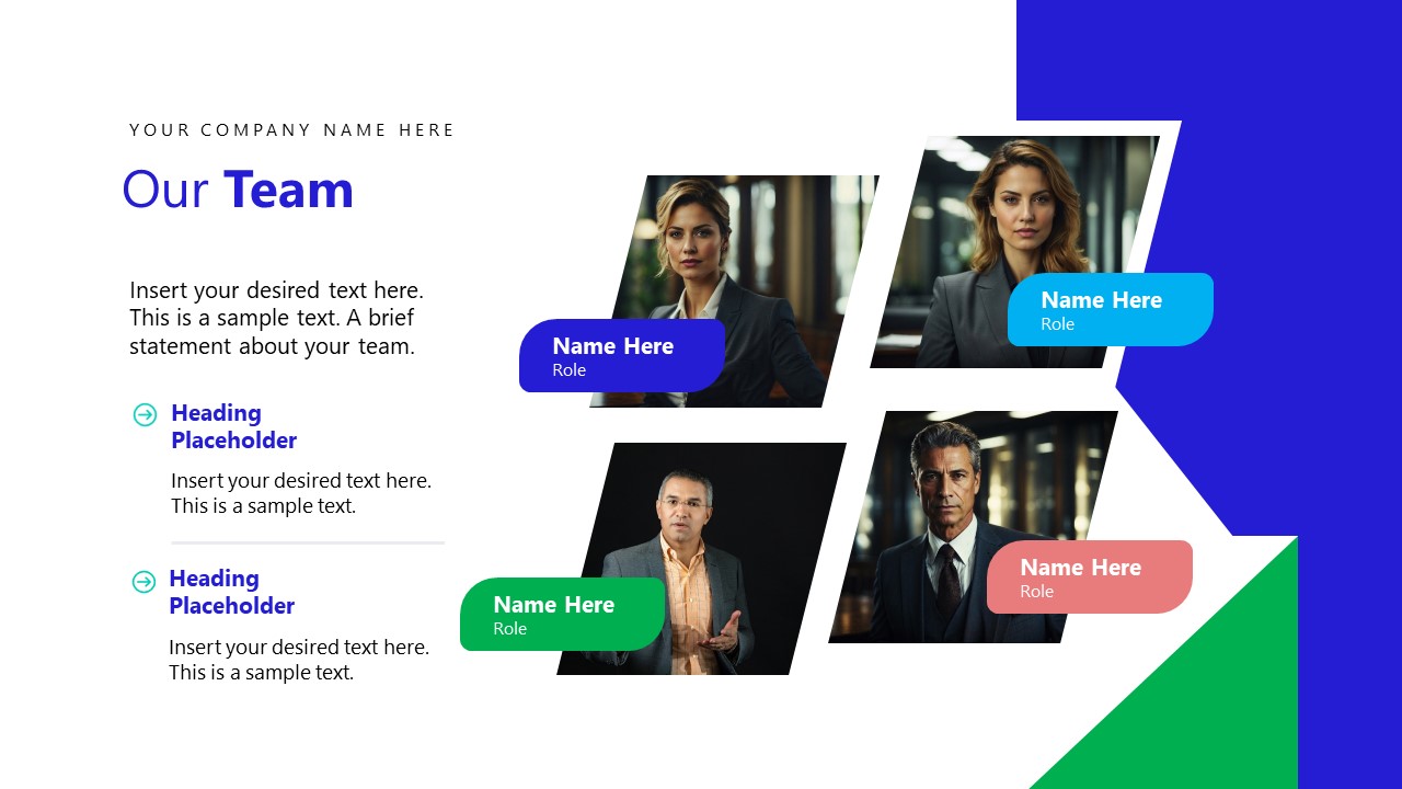 Our Team PPT Slide - Business Pitch Deck Template - SlideModel