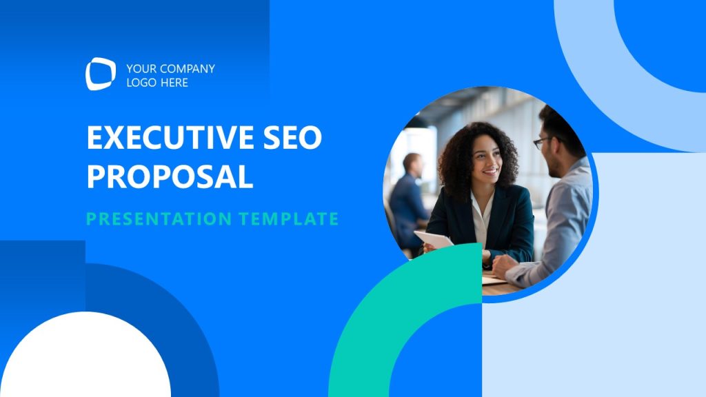 Executive SEO Proposal Template Cover Slide - SlideModel