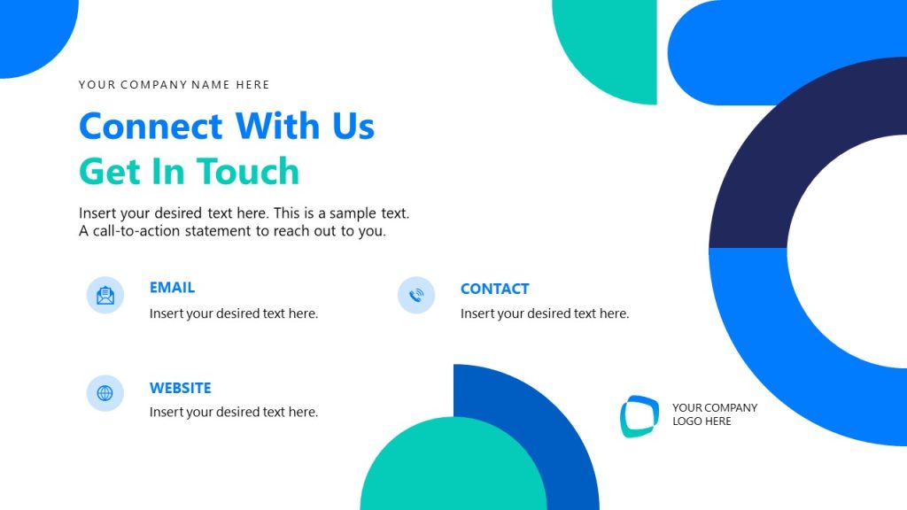 Connect with Us PPT Slide - Executive SEO Proposal Template - SlideModel