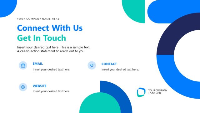 Connect with Us PPT Slide - Executive SEO Proposal Template - SlideModel