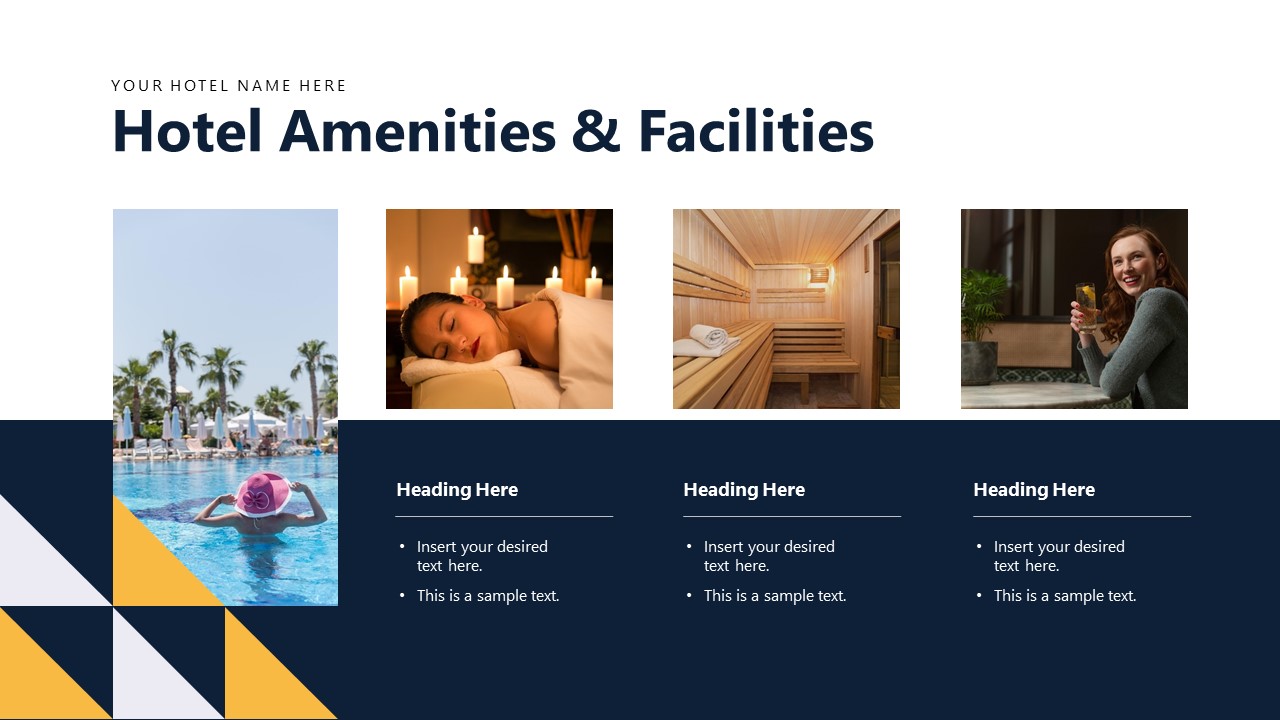 Hotel Amenities & Facilities Presentation Slide - SlideModel