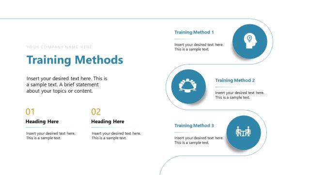 Training Methods Slide with Icons - SlideModel