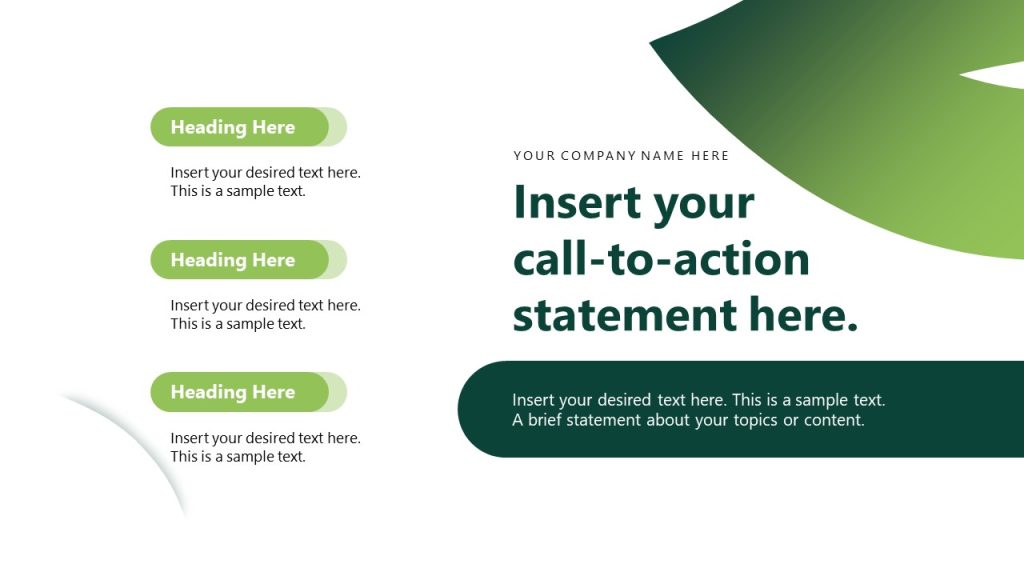 CTA Slide with Editable Placeholder Text - SlideModel