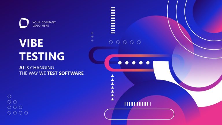 Editable Vibe Testing PPT Cover Slide - SlideModel