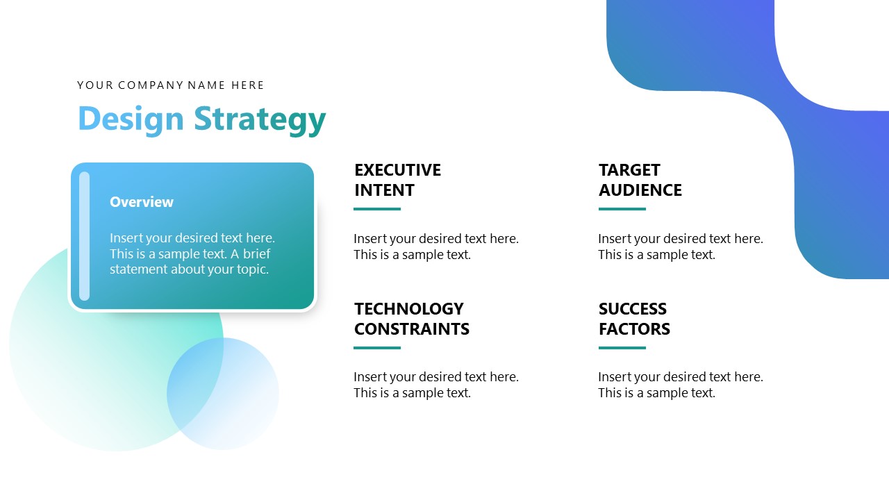 Four Text Sections for Design Strategy - UX Design Case Study Template ...