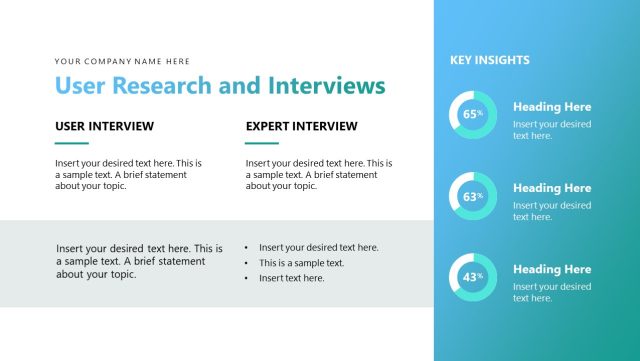 User Research & Interviews Slide - UX Design Case Study PPT Template ...