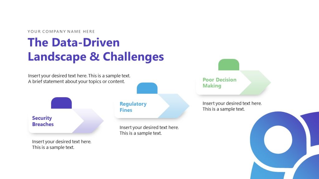 Data Driven Landscape Slide with Text Segments - SlideModel