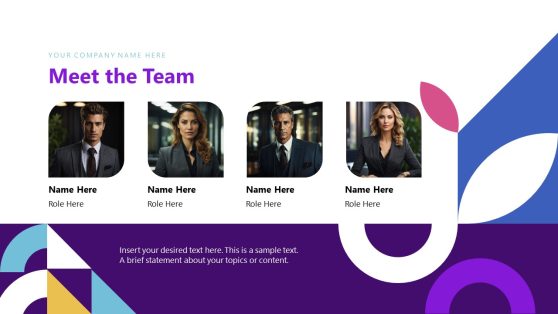 Meet the Team PowerPoint Slide - Modern Geometric Presentation Template ...