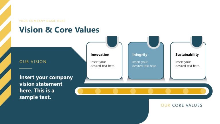 Vision & Core Values Presentation Slide - SlideModel