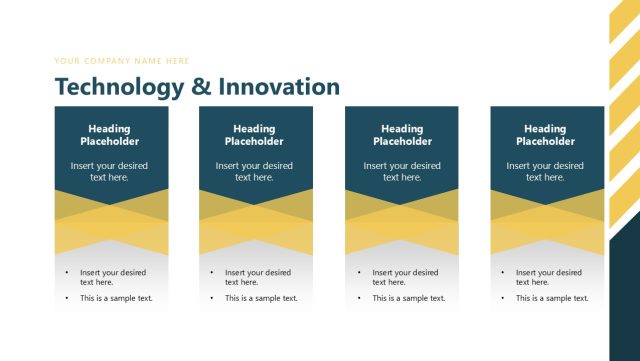Four Columns Diagram Slide for Technology & Innovation - SlideModel