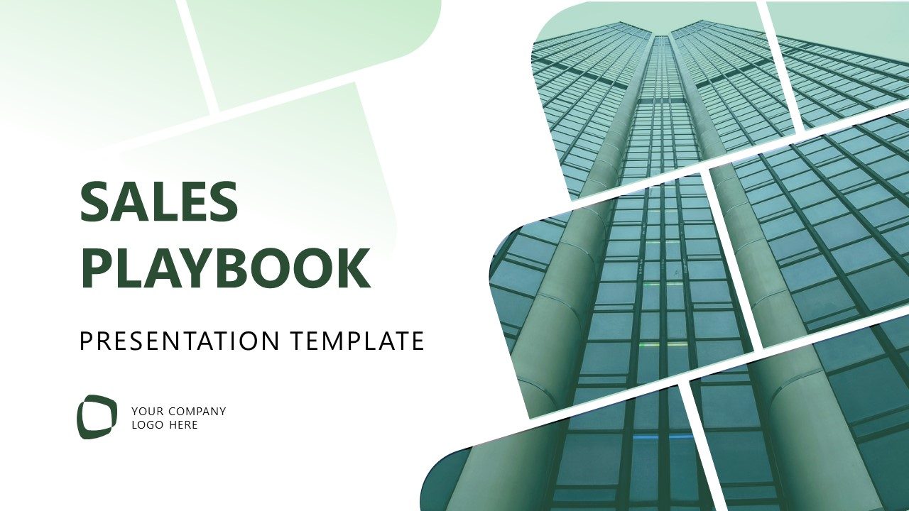 Cover Slide for Sales Playbook Template - SlideModel