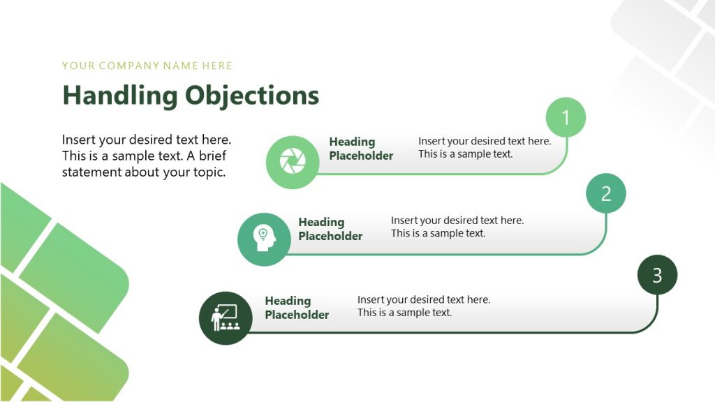 Handling Objections Information Presentation with Infographics - SlideModel