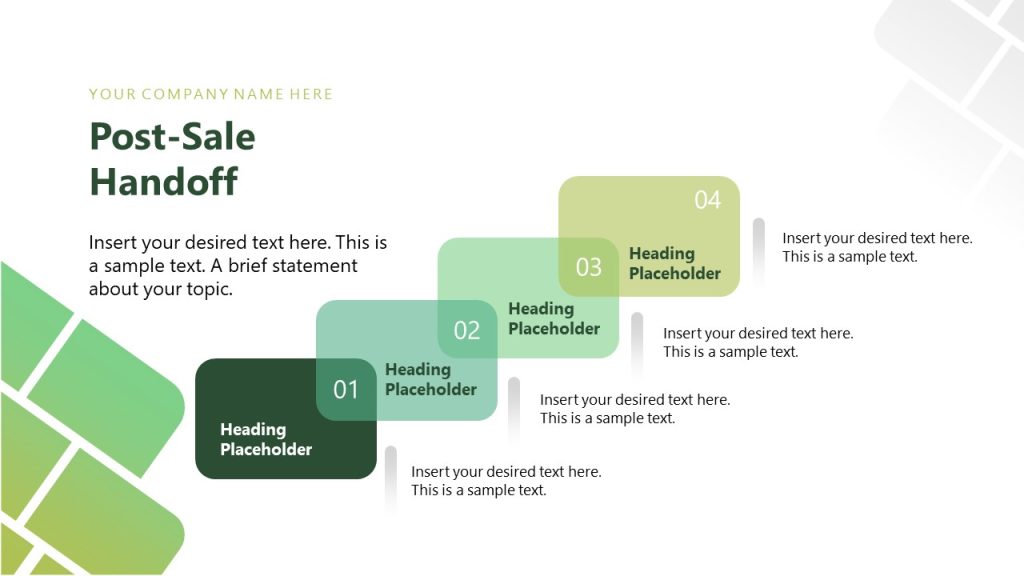 Editable Post-Sale Handoff Data Slide - SlideModel