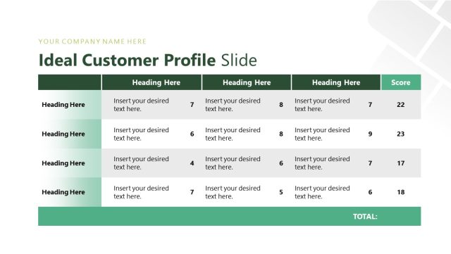 Ideal Customer Profile Slide with Table - SlideModel