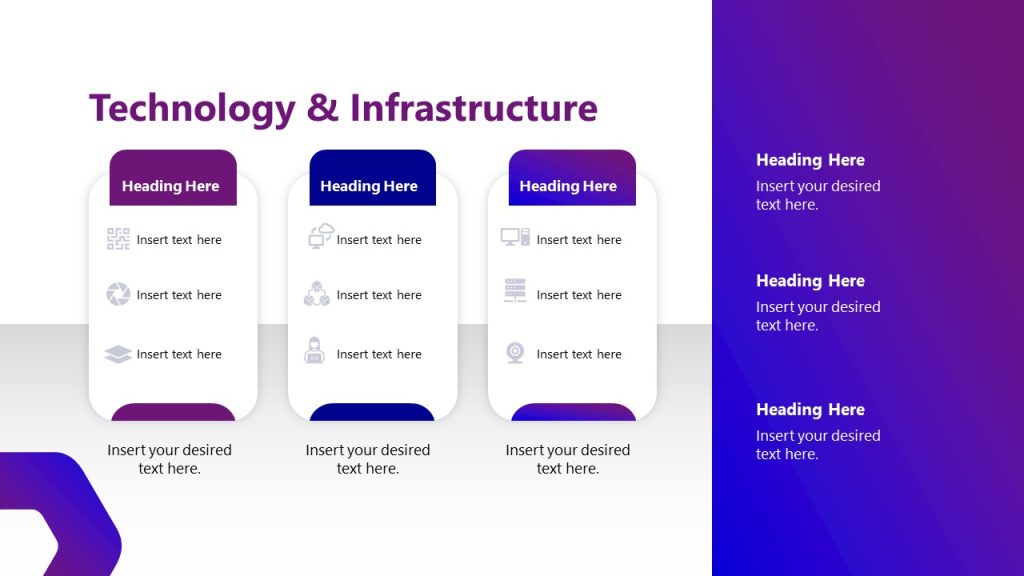 Technology & Infrastructure Slide with Multiple Columns - SlideModel