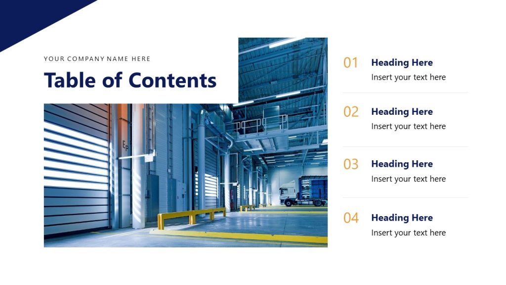 Table of Contents Slide - Industrial Engineering Template - SlideModel