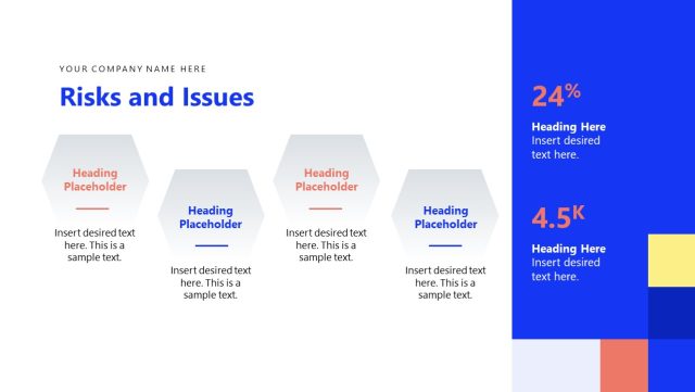Risks & Issues Presentation with Hexagons - SlideModel