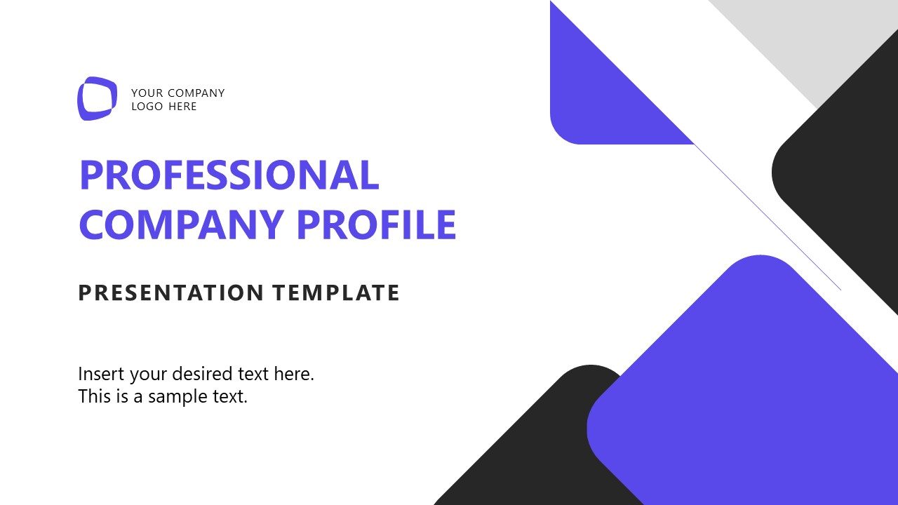 Professional Company Profile - Cover Slide - SlideModel