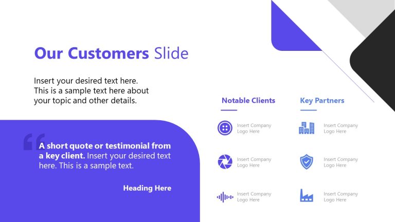 Professional Business Profile Template Slide for Our Customers - SlideModel