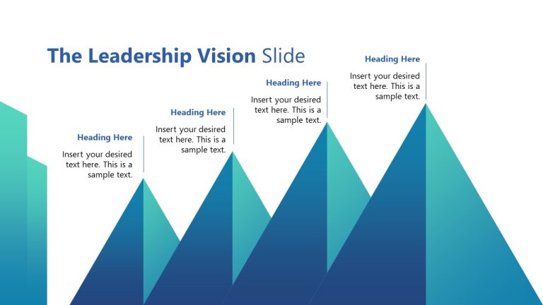 Four Pyramid Shapes for Vision - Leadership PPT Template - SlideModel