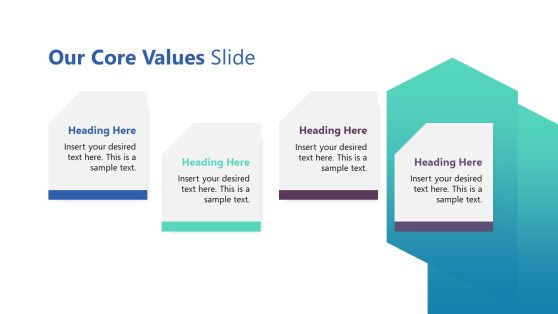 Our Core Values Slide with Creative Shapes - SlideModel