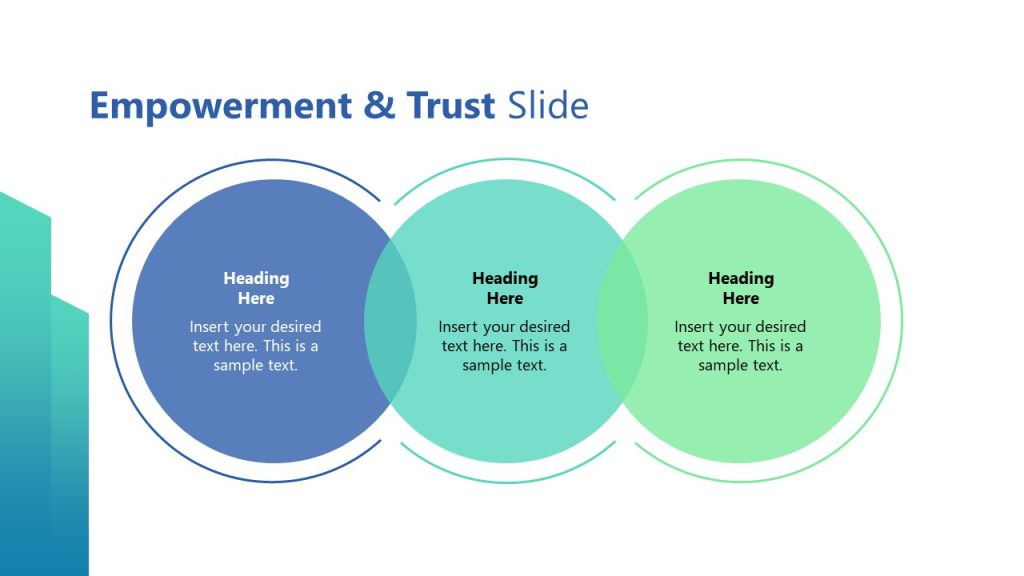 Empowerment & Trust Slide with Three Circles - SlideModel