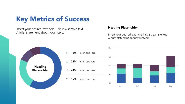 Key Metrics of Success Slide with Data Visualizations - SlideModel