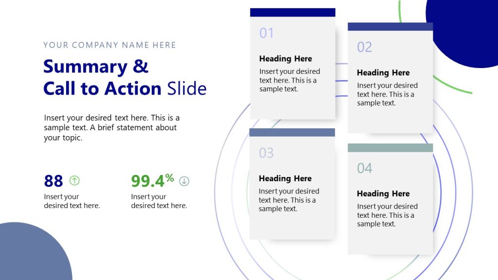 Summary & CTA Slide with Text Boxes - SlideModel